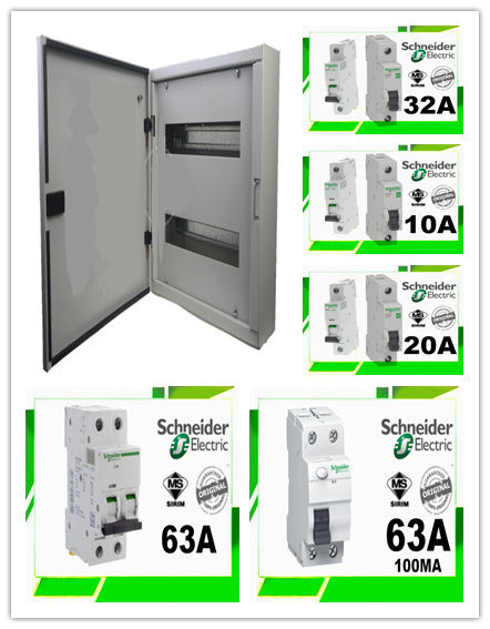30 Way Metal Schneider Easy9 Distribution Box DB - Full Set - Signal ...