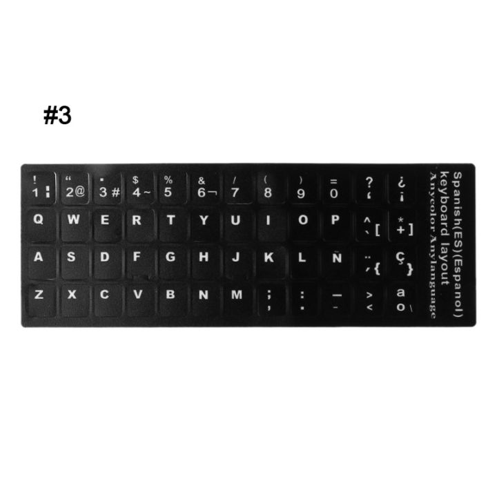Keyboard Letters Sticker Russian/French/Spanish/Japanese/German/Arabic ...