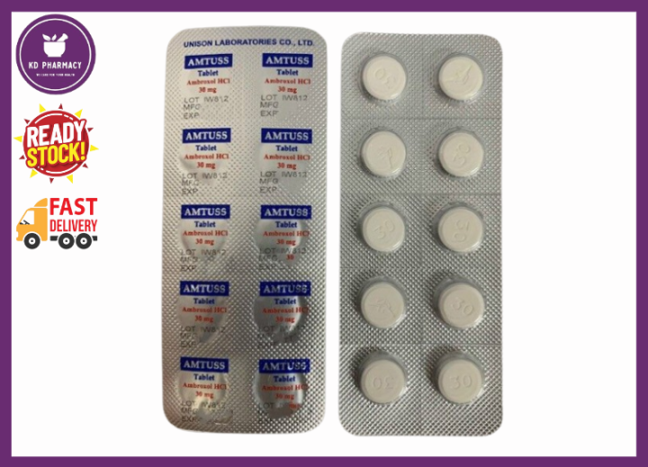 Biolab Amtuss Ambroxol HCl 30mg Tablets 10's [ Remove Phlegm / Ubat ...