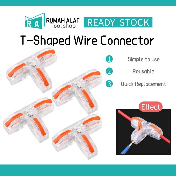 RA T-shaped Wire Connector Clip Cable Connector Wire Terminal T-type ...