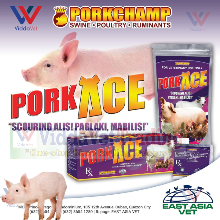 Pork Ace 1kg WS powder for AntiScouring for Farm Animals livestock ...