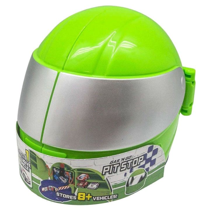 MICRO WHEELS MINI MOTORIZED MACHINES GAS N GO PIT STOP CAR HELMET ORI ...