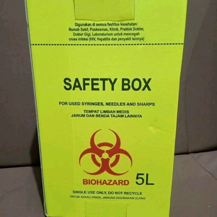 Safety Box 5 Liter/ Tempat Sampah Biohazard/ Limbah Medis | Lazada ...
