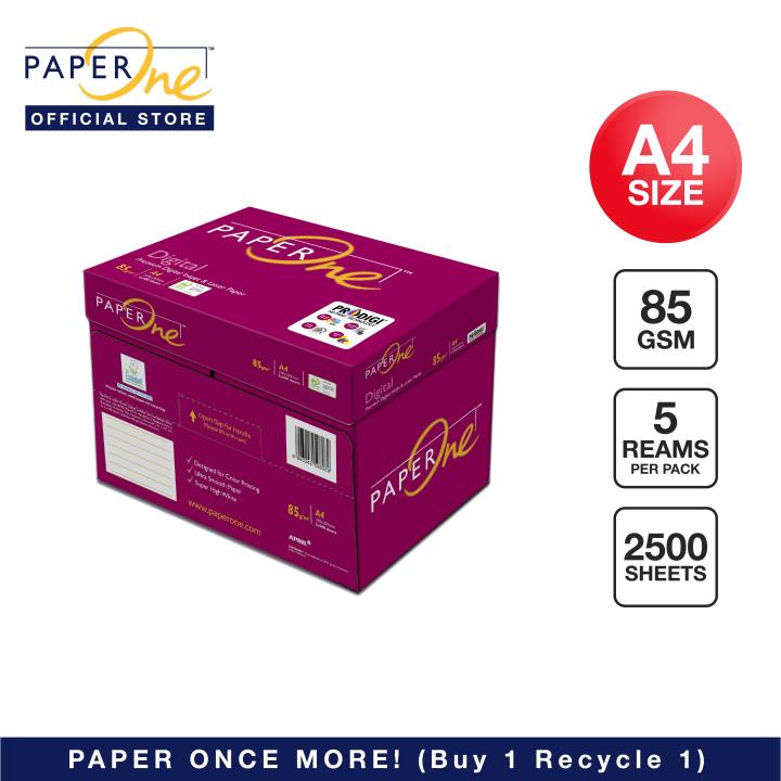 PaperOne A4 Digital Paper 85gsm 2500 Sheets (5 Reams) | Lazada