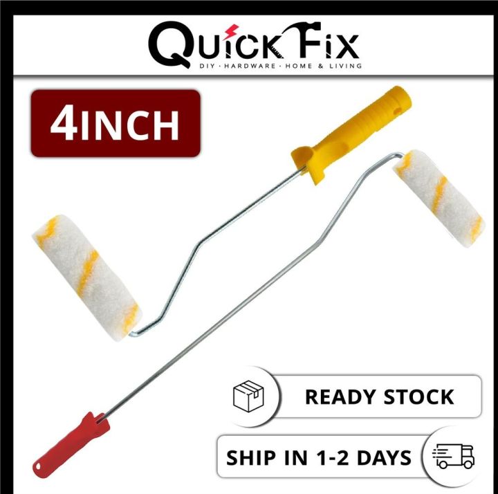 QuickFix 4'' Paint Roller Handle Set 4'' x 18'' & 4'' x 24'' / Refill ...
