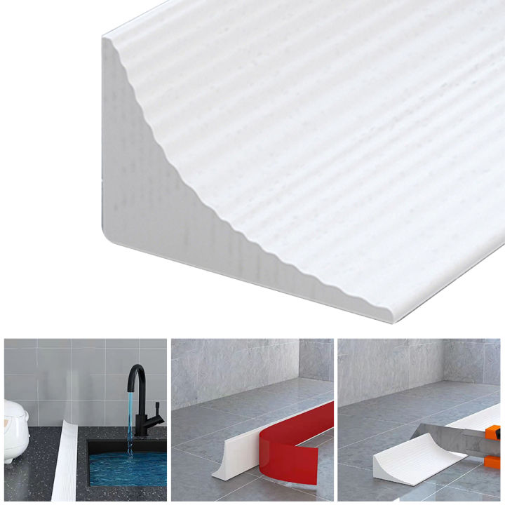 Silicone Water Barrier Bathroom Water Stopper Kitchen Countertop ...
