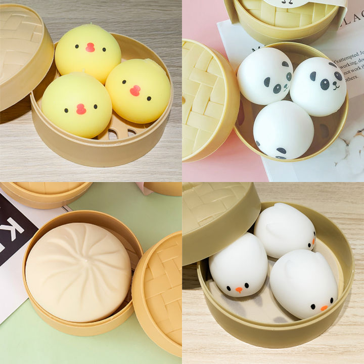 [Ready Stock] Squeeze Animal Bun Toys Decompression Stress Reliever ...