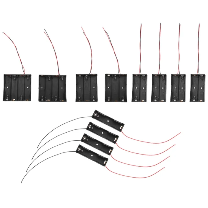 12PCS 18650 Battery Holder Bundle with Wire Battery Holder Case 3.7V, 1 ...