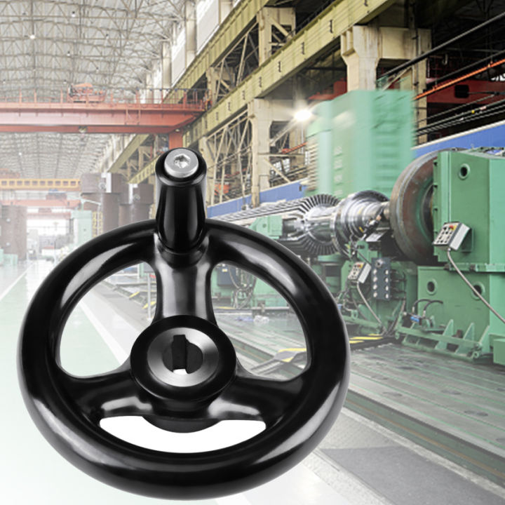 [Hàng có sẵn] tay quay tay, bánh xe tay 3 chấu tròn màu đen cho máy Máy ...