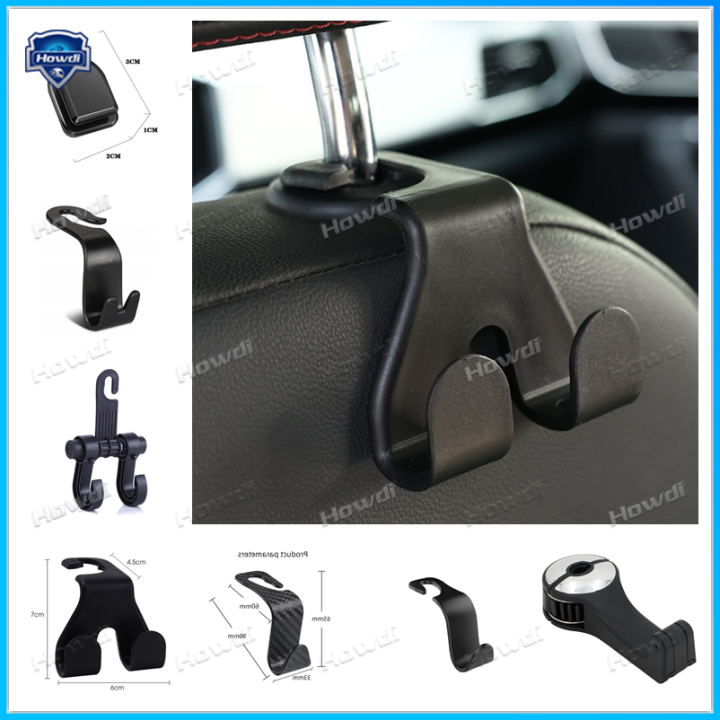 Universal Car Seat Back Hook Headrest Hanger Car Bag Pouch Clothes ...