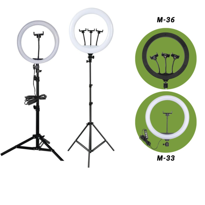 Ring Light, 33 & 36 inch LED Ring Light with Stand Temperature 3000K ...