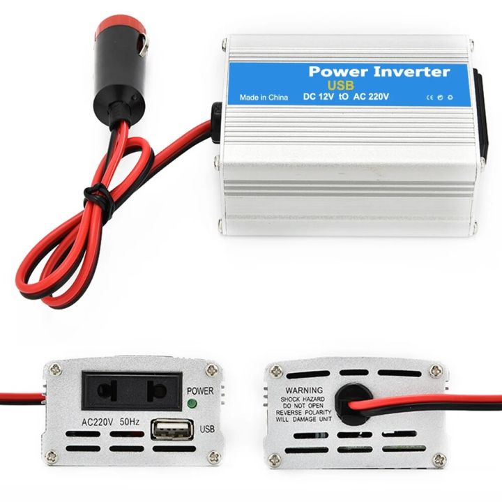 Portable Car Power Inverter 100w Dc 12v To Ac 220v Charger Converter ...