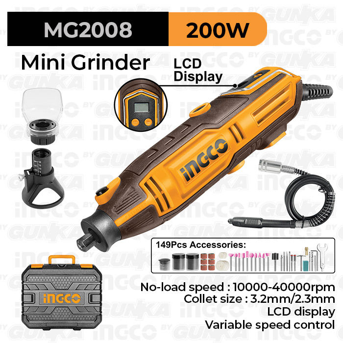 Mini Grinder 200W, 220V-240V,10000-40000rpm MG2008 Tuner Mini Kecil Bor ...