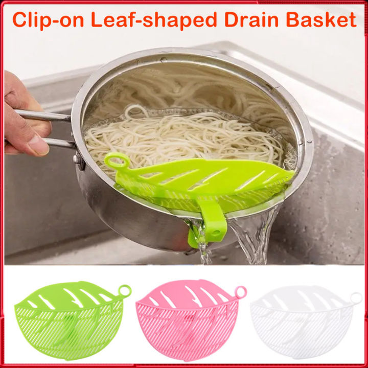 Kitchen Tool Snap-on Leaf Shape Drain Board Retaining Rice Vegetable ...