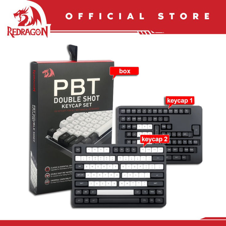 Redragon A132 150 Keys PBT Mechanical Keyboard Keycaps CSA Height ...