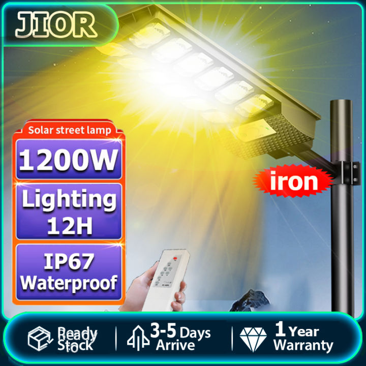 1200W LED Solar Light Outdoor Waterproof Street Lights Heavy Duty ...