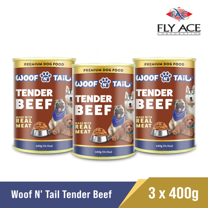 Woof N' Tail Tender Beef 400g x 3 | Lazada PH
