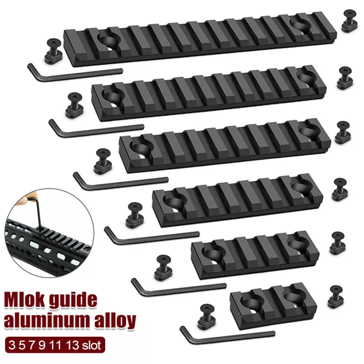 MLOK Aluminum 3 5 7 9 11 13 Slot 21mm RIS Guide Rail Picatinny Weaver M ...