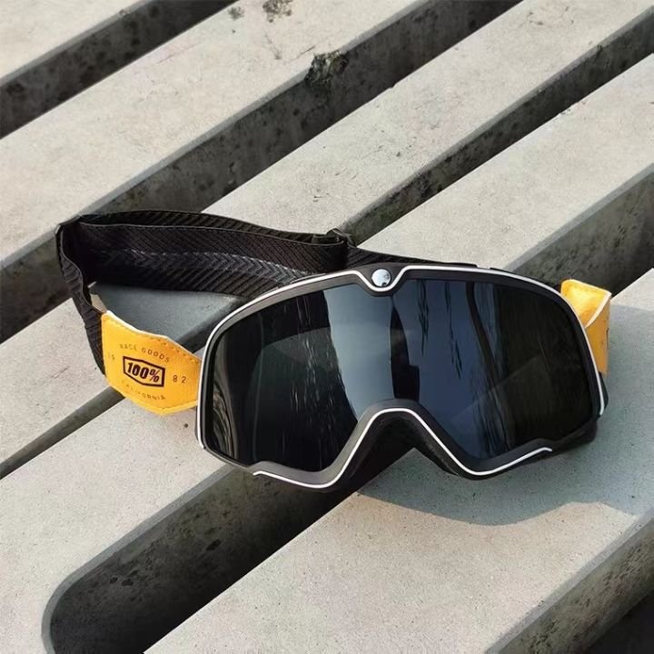 Retro Motorcycle Goggles Ski Glasses Sunglasses ATV Goggles Non-slip ...
