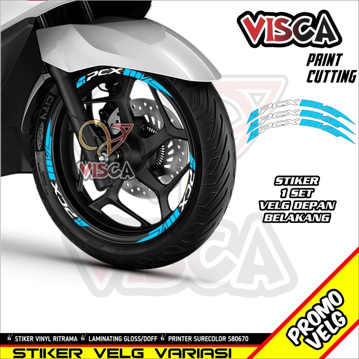 Stiker Velg List Velg Motor Pcx Stiker Velg Pcx Motif Abstrack | Lazada ...