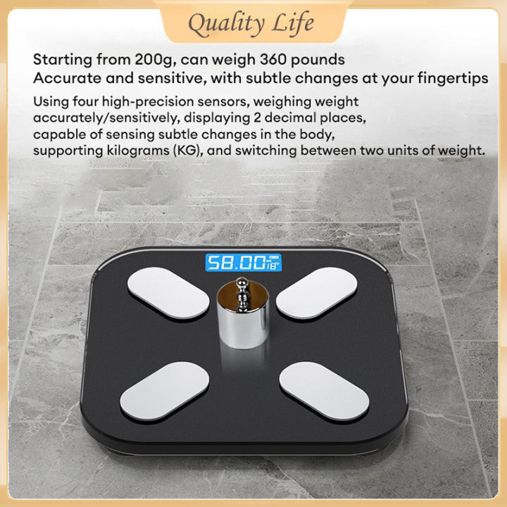 Smart Digital Body Fat Weighing Scale Bluetooth Digital Smart Fat ...