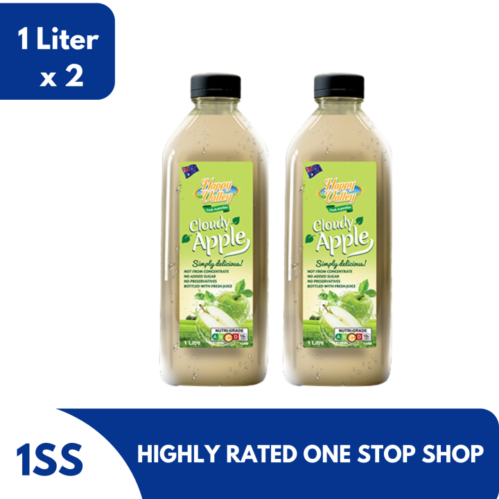 Happy Valley Cloudy Apple Juice Drink, 1Liter set of 2 | Lazada PH