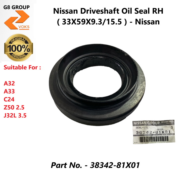 Nissan Oil Seal Driveshaft LH - Nissan Cefiro, Serena, X-Trail & Murano ...