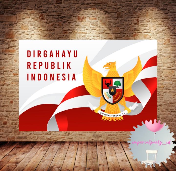 Custom Backdrop Banner Spanduk Dirgahayu RI Indonesia Merdeka Agustus 2 ...