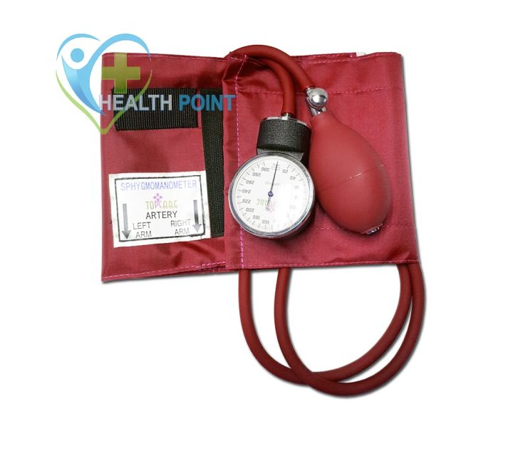 BP Aneroid Set RED TOPCARE | BP Colored with ordinary Stethoscope ...