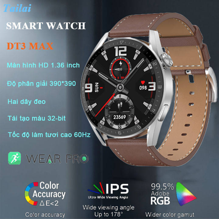 Smart watch DT3 Max GT3 Pro Bluetooth panggilan pemain muzik pemantauan ...