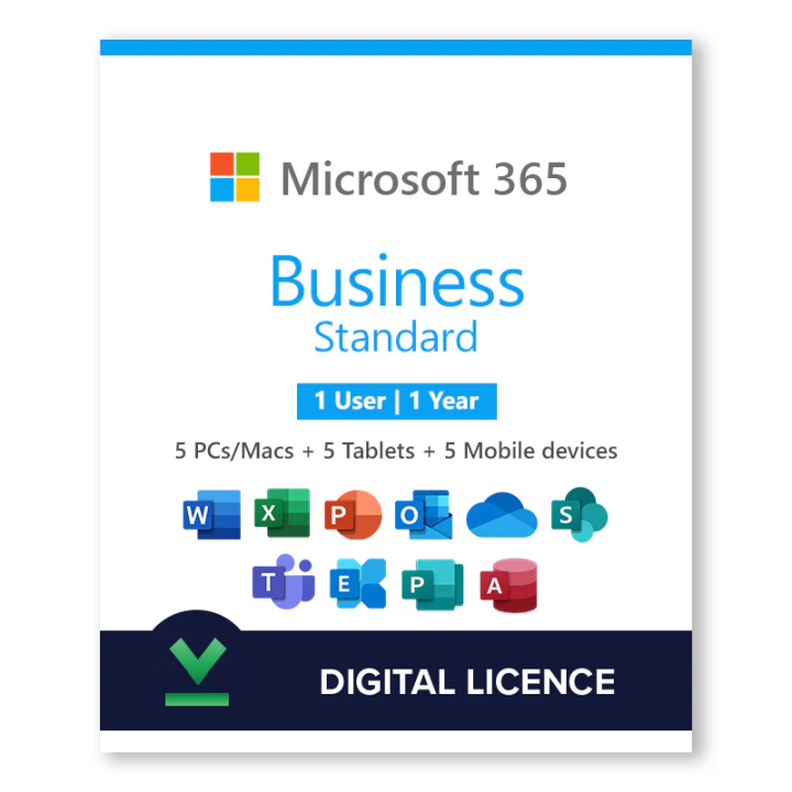 Microsoft Office 365 Business 1 year subscription for 5 Mac/PC plus 5 ...