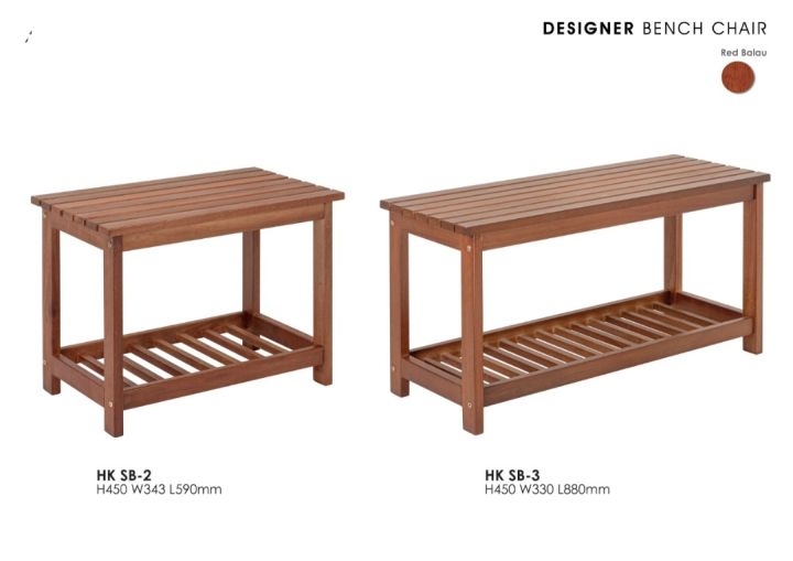 Red Balau Wooden Bench / Outdoor Bench / Solid Wood Bench / Kerusi Kayu ...