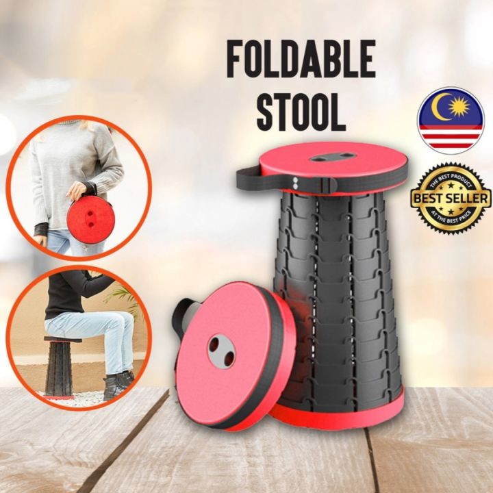 Outdoor Retractable Folding Adjustable Stool Telescopic Chair ...