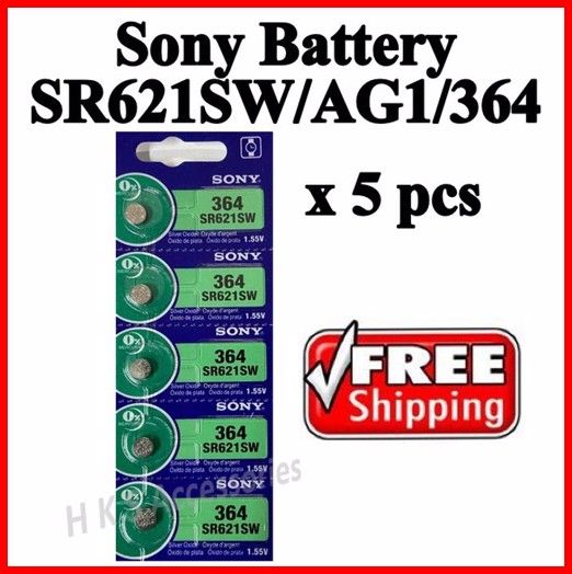 [SG Seller] Sony SR621SW LR621 LR60 AG1 164 GP364 364 SR621 SR60 SR621W ...