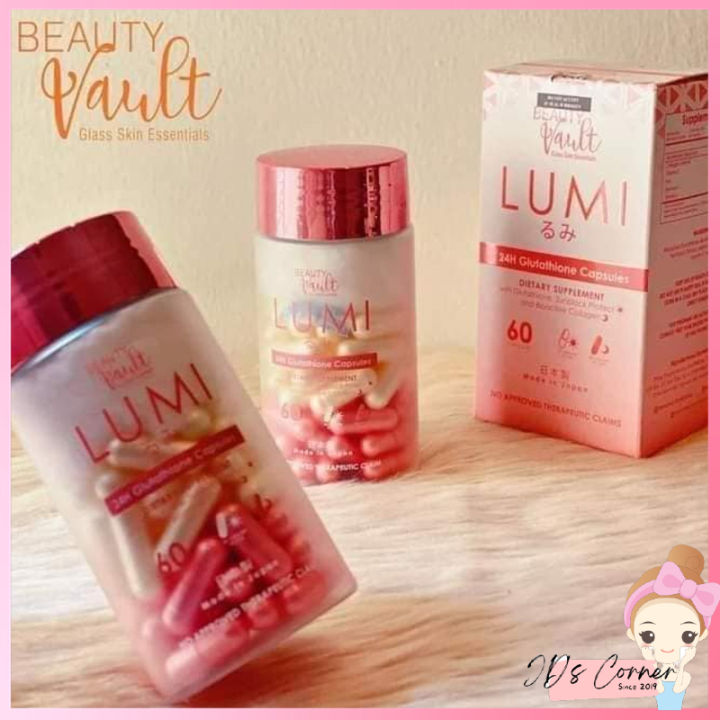 JDS Lumi 24H Glutathione Capsules with Sunblock Protect and Bioactive Collagen by Beauty Vault ...