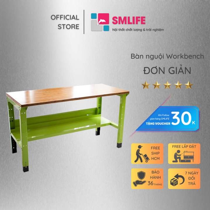 Bàn nguội cơ khí Workbench đơn giản - Bàn làm việc chân thép lắp ráp ...