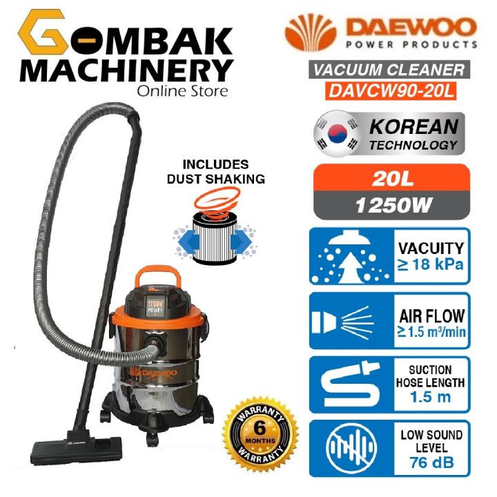 DAEWOO DAVCW90-20L 20Litre Electric Vacuum Cleaner 3in1 (Wet,Dry ...