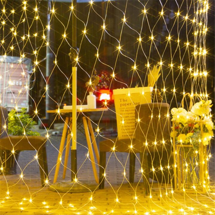 Christmas 192 LED Lights Net Mesh Curtain 3MX2M Wedding Party Outdoor ...