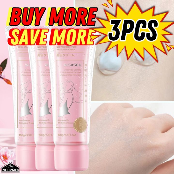 ZX HOMES [HOT! 3PC] AISASEA Niacinamide Double Tube Whitening Body ...