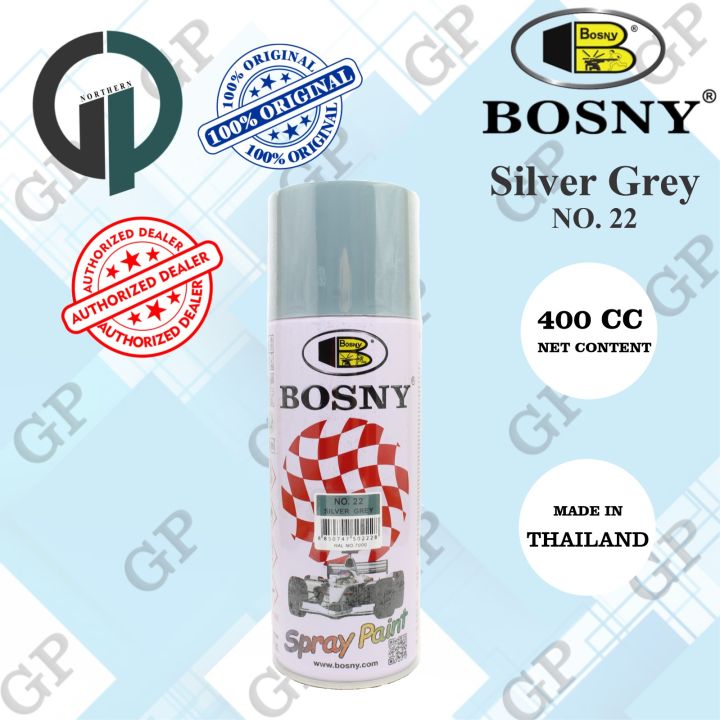 BOSNY SPRAY PAINT #22 SILVER GREY ( Made In Thailand ) - GPNorthern ...