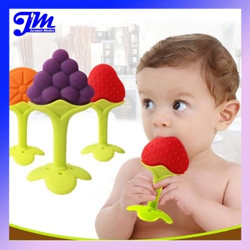 Mainan Gigitan Bayi Teether Gigit Bentuk Buah Untuk Gusi Gigi Anak ...