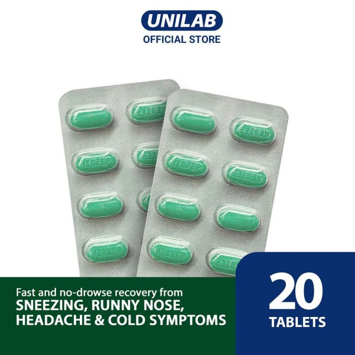 Unilab Neozep Z+ Non-Drowsy 20 Tablets - For faster and no-drowse ...