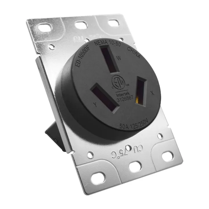 Heavy Duty 3 Hole 50A Receptacle Outlet NEMA 10 50P For Indoor Outdoor ...