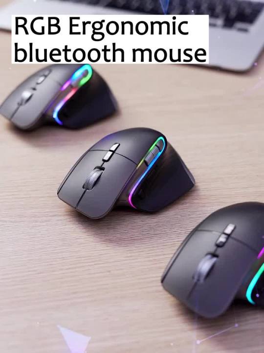 Wireless Gaming Mouse Ergonomic Bluetooth for Laptop Silence USB-C RGB ...