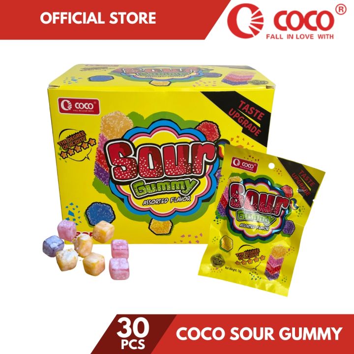 COCO Sour Gummy Assorted Flavor Taste Upgrade | 30packs Per Inner ...