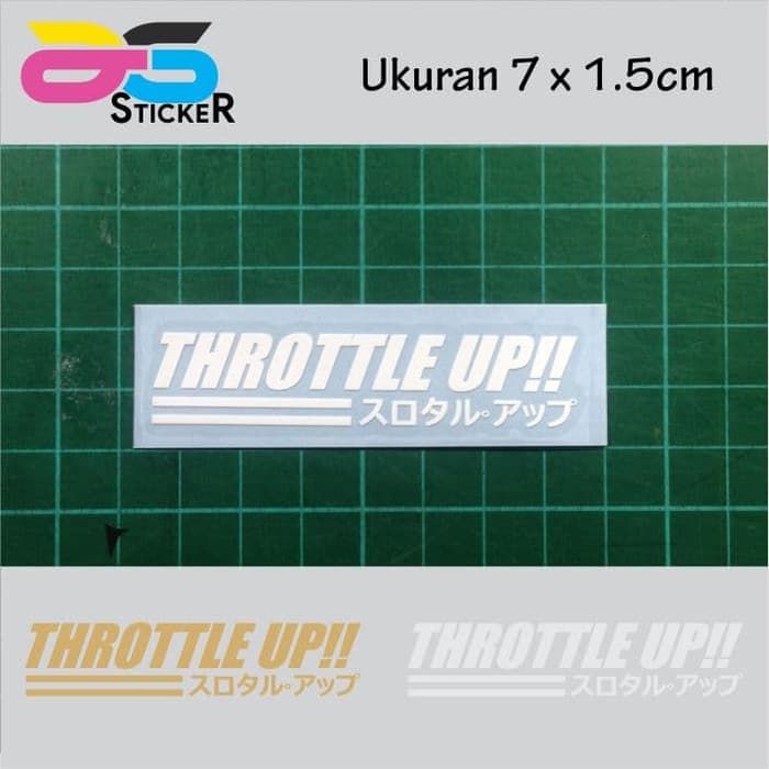 Sticker / Stiker Throttle Up 1,5x7cm Gold atau Silver | Lazada Indonesia