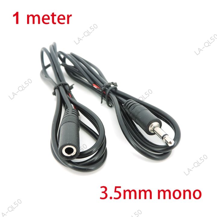 1M 3.5MM mono Audio 2pin 2 Core Male Female jack Extension Cable Aux ...