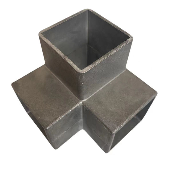 Aluminum guardrail square pipe elbow corner connector 90-degree right ...