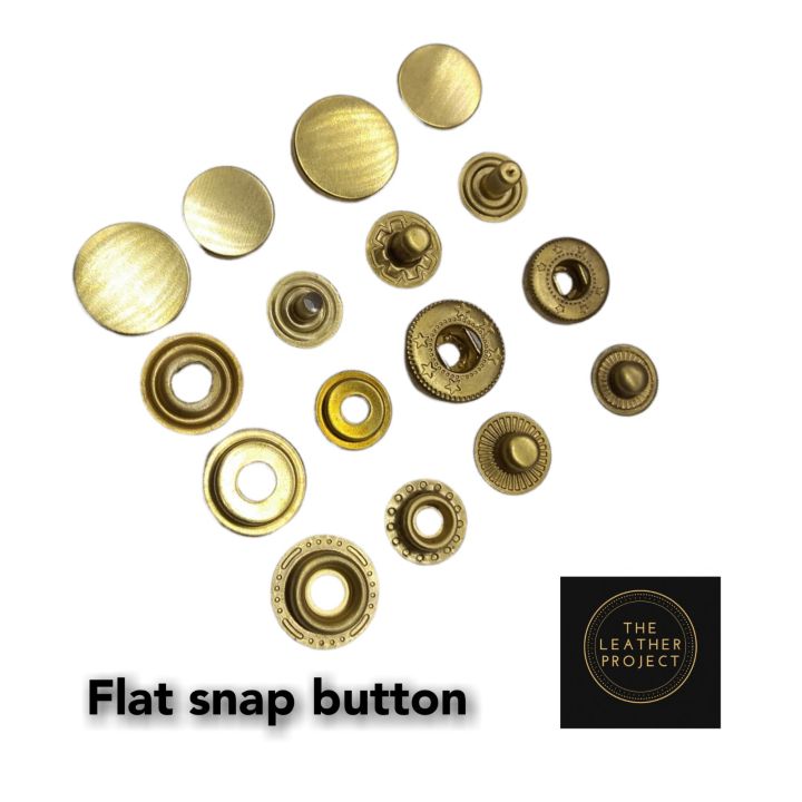 5 Sets/Pack FLAT SOLID BRASS SNAP FASTENERS SOLID BRASS SNAP BUTTON The ...