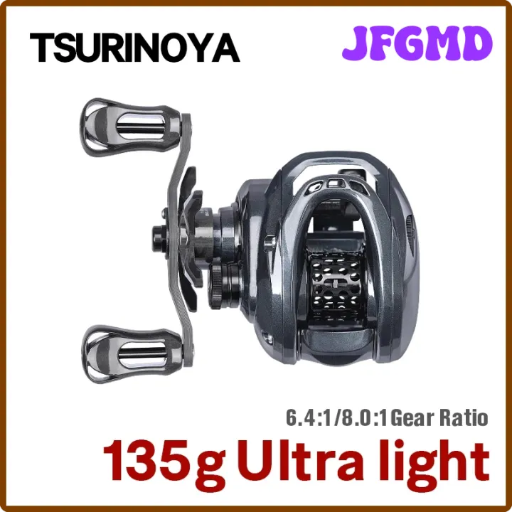 JFGMD TSURINOYA 135g Ultra light Baitcasting Fishing Reel GENIUS 50H ...